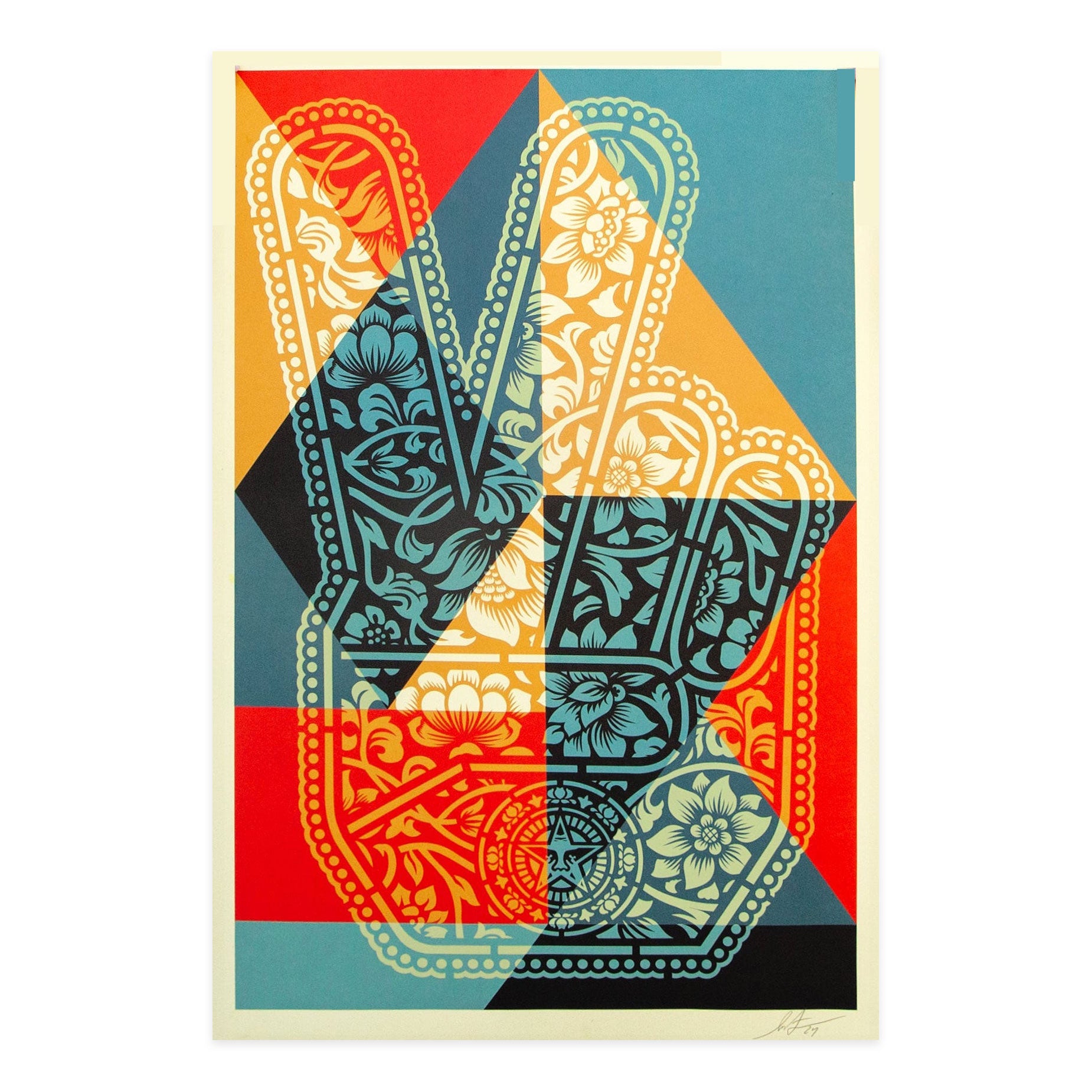 Obey - Peace Fingers Geometric – Outré Gallery