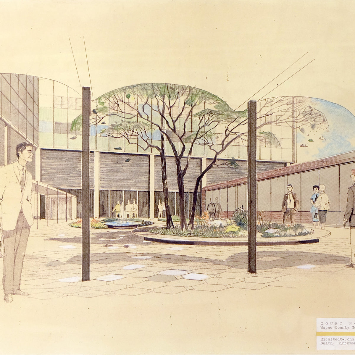 Architectural rendering - Wayne County General Hospital – Outré Gallery