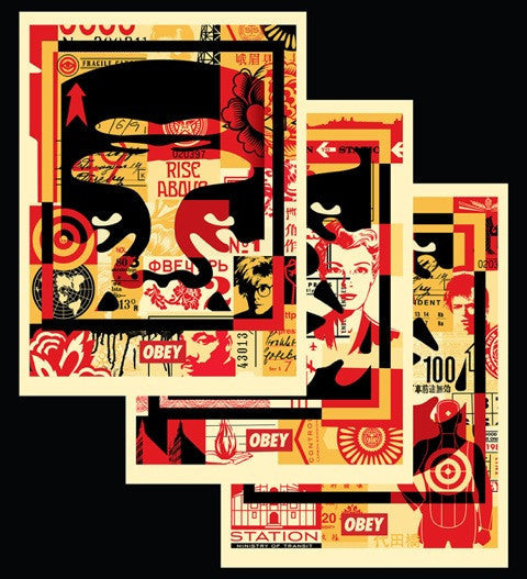 Obey - Collage I, II & III (Set of 3 prints) – Outré Gallery